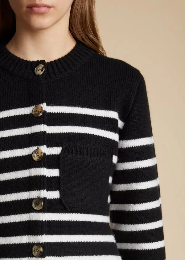 KHAITE カーディガン Suzette striped cardigan Khaite Suzette striped cashmere-blend cardigan Khaite